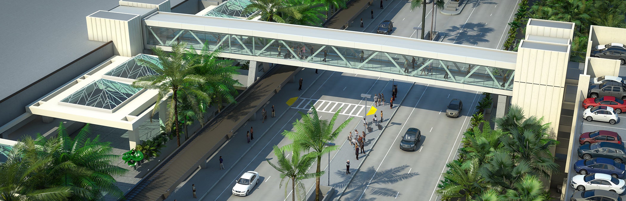Daniel K. Inouye (Honolulu) International Airport Pedestrian Bridges | HDR